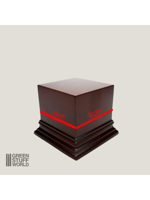 Square Pedestal Base 6x6 cm hazelnut