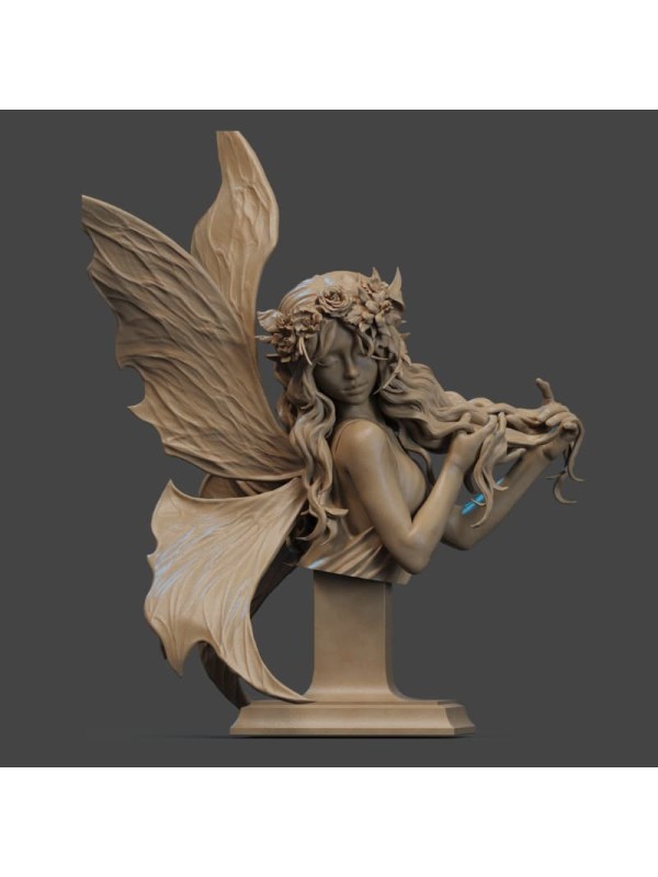 Fairy Blossom Bust – Fantasy Fairy 3D Resin Miniature